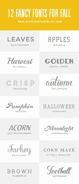 Enable Me: 12 Fancy Fonts for Fall – Mistyhilltops