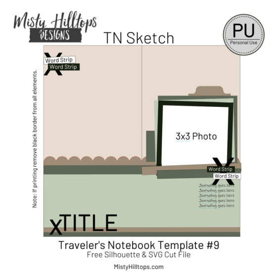 Sketch Monday: Traveler’s Notebook Sketch & Cut Template #9 – Mistyhilltops